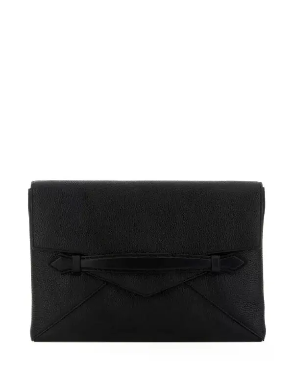 Montblanc Pebble-leather Envelope Clutch - Black