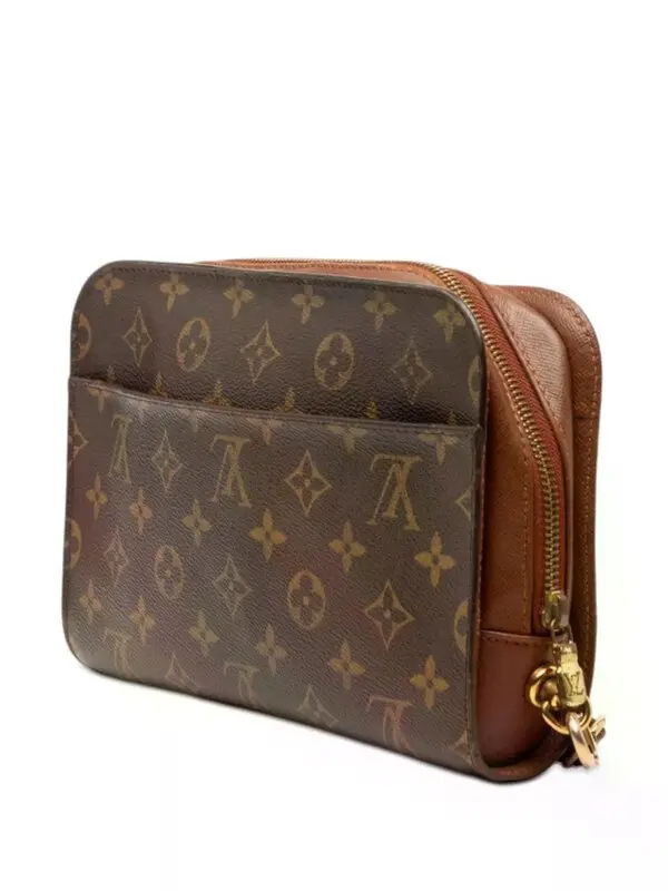 LOUIS VUITTON 2003 Monogram Orsay Clutch Bag - Brown