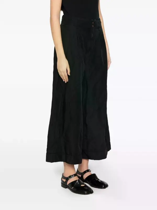 Comme Des Garçons Crinkled Wide-leg Trousers