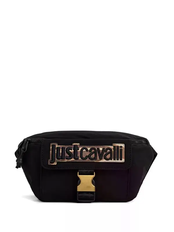 Just Cavalli Logo Buckle Belt Bag - Black