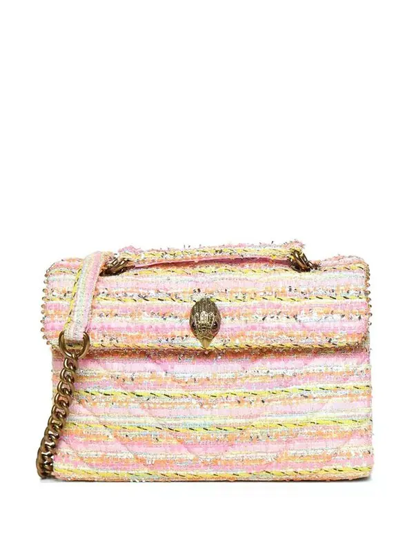 Kurt Geiger Kensington Tweed Shoulder Bag - Pink