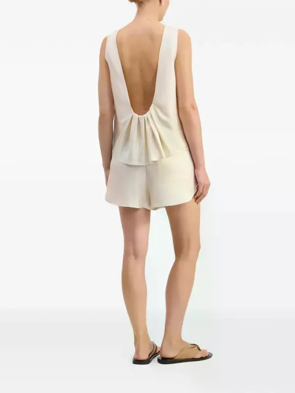 Loulou De Saison Sleeveless Silk Twill Top