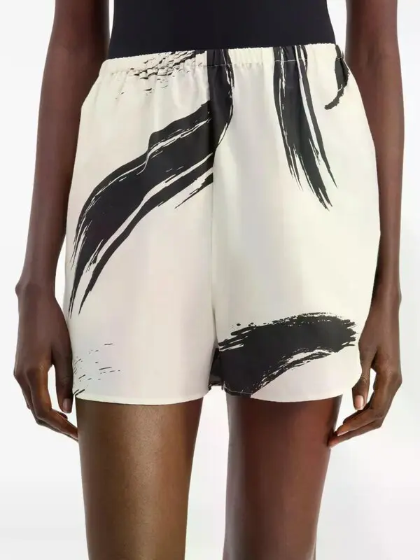 Loulou De Saison Nilo Printed Elasticated Shorts - Neutrals