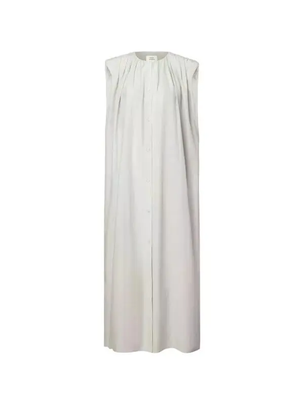 Loulou De Saison Button-fastening Midi Dress - Neutrals