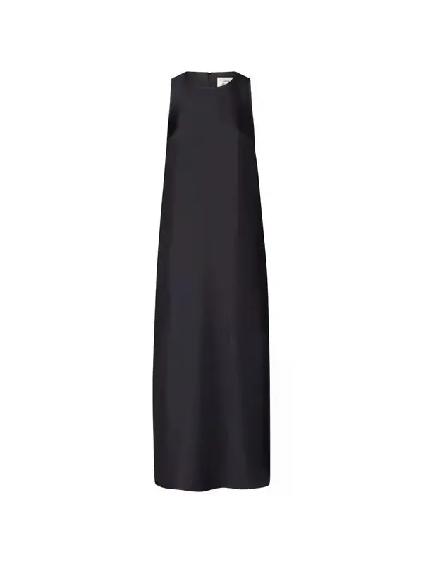 Loulou De Saison Paloma Twisted Silk Midi Dress - Black