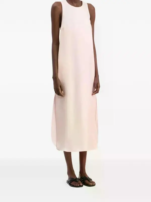 Loulou De Saison Paloma Twisted Back Midi Dress - Pink