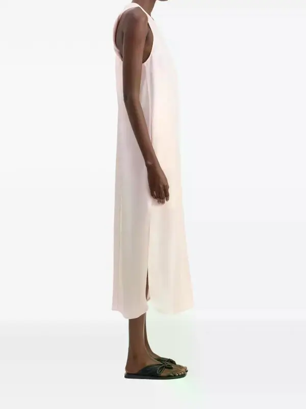 Loulou De Saison Paloma Twisted Back Midi Dress - Pink