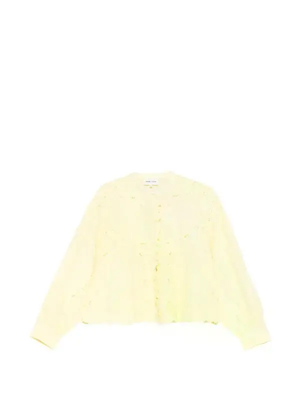 Antik Batik Fanie Broderie-anglaise Ruffled Blouse - Yellow