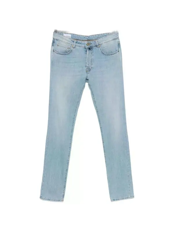 Incotex Faded-effect Five-pocket Jeans - Blue