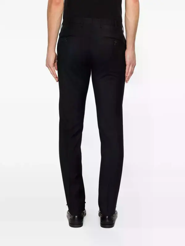 Incotex Slim-fit Wool Trousers - Black