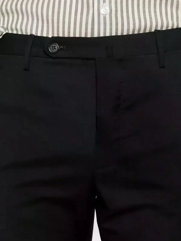 Incotex Slim-fit Wool Trousers - Black