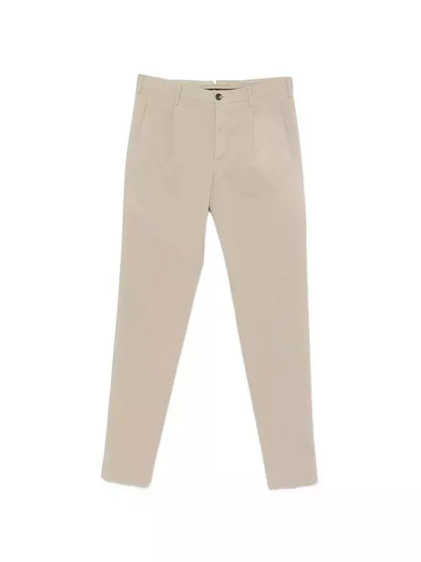 Incotex Pleat-detail Tapered Trousers - Neutrals