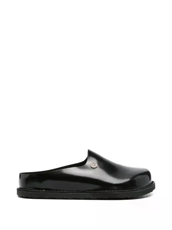 BIRKENSTOCK Leather Slip-on Clogs - Black
