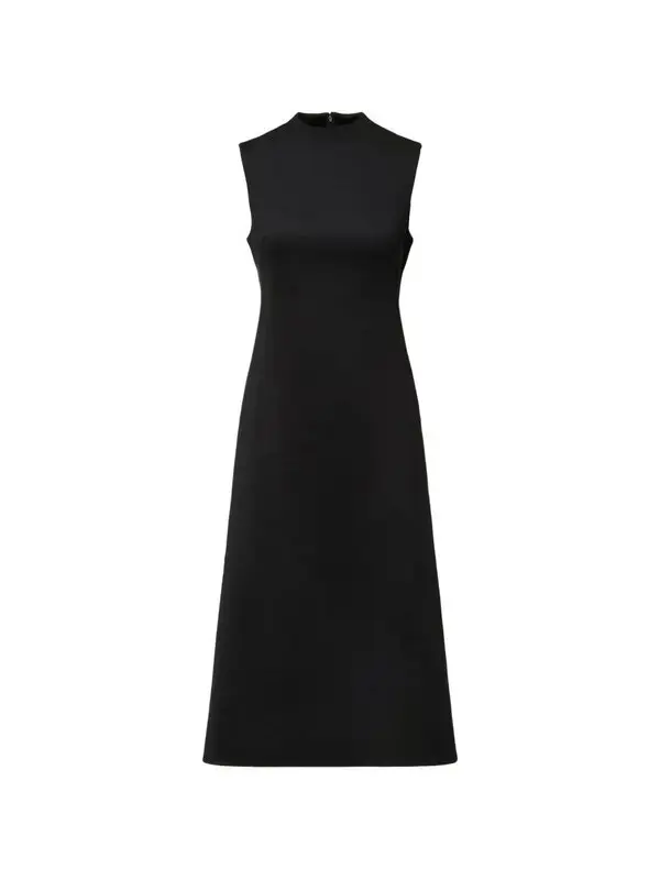 Calvin Klein Sleeveless Mock-neck Midi Dress - Black