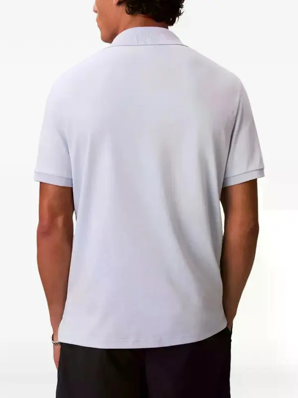 Calvin Klein Zip-fastening Logo-patch Polo Shirt - Blue