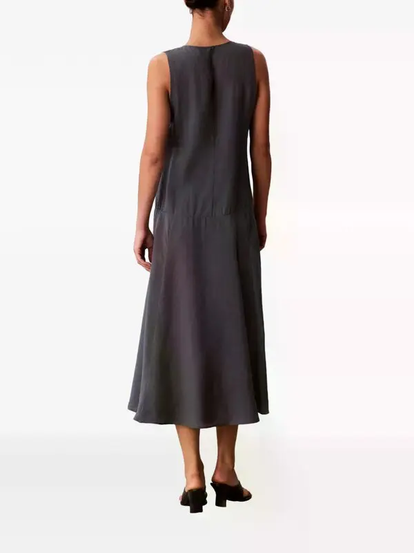 calvin klein women's sleeveless midi a-line dress Calvin Klein Women's V-Neck A-Line Dress - Black