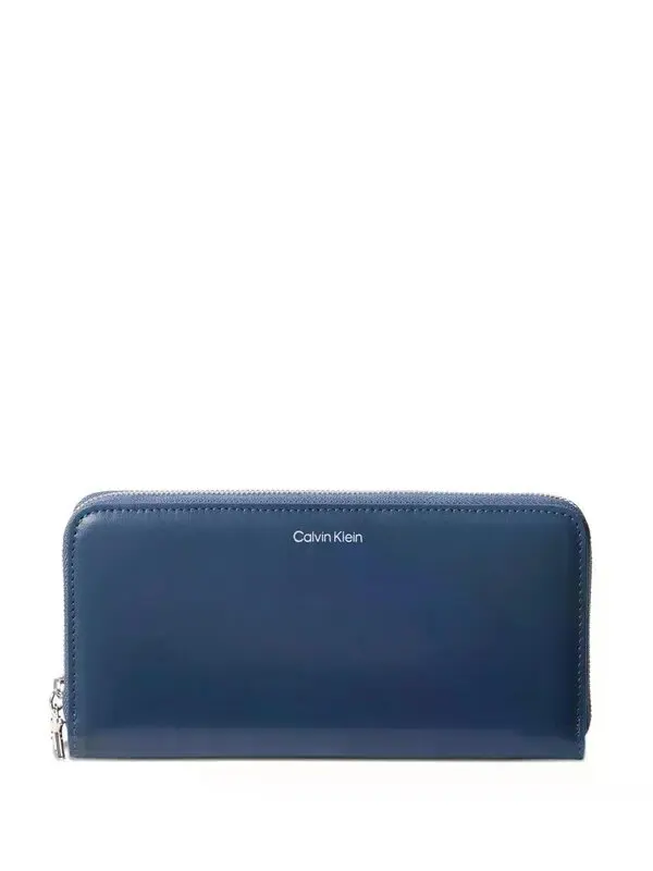 Calvin Klein Logo-detail Zip-around Wallet - Blue