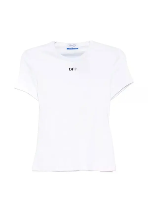 Off-White Off Stamp Ribbed T-shirt - White