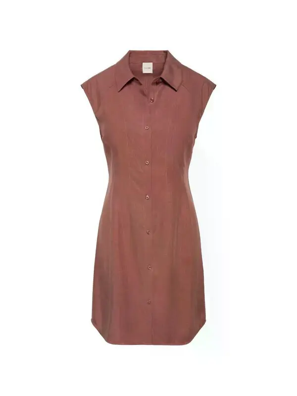 Calvin Klein Linen-blend Mini Dress - Brown