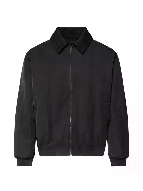 Calvin Klein Logo-embroidered Zip-up Jacket - Black