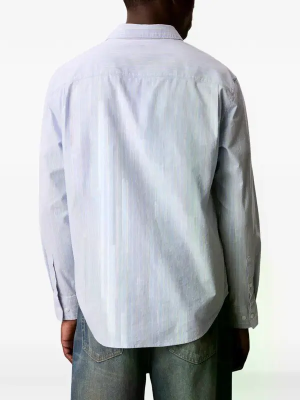 Calvin Klein Vertical-stripe Logo-print Shirt