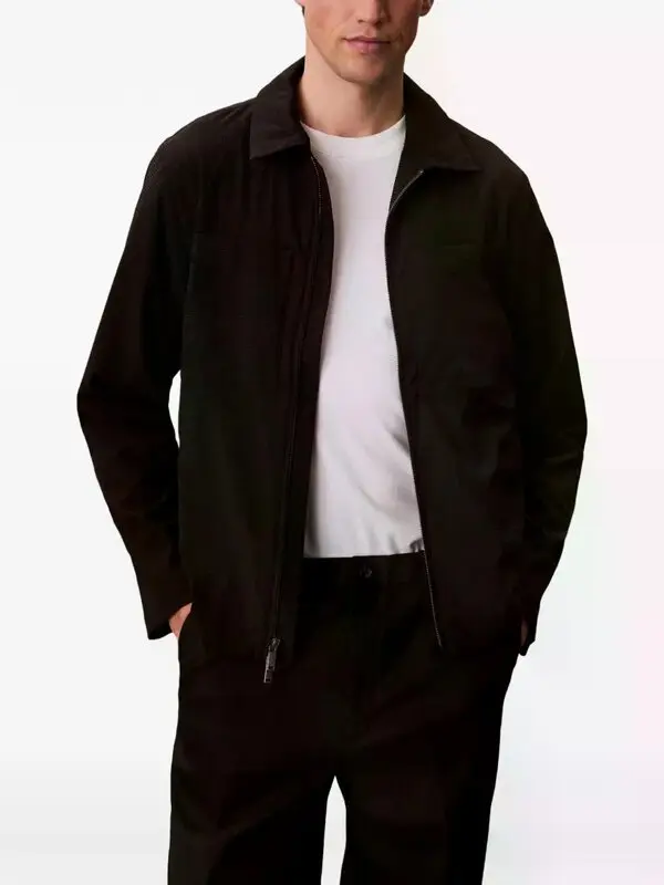 Calvin Klein Paneled Shirt Jacket - Black