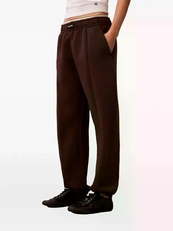 Calvin Klein Logo-patch Relaxed-fit Track Pants - Brown