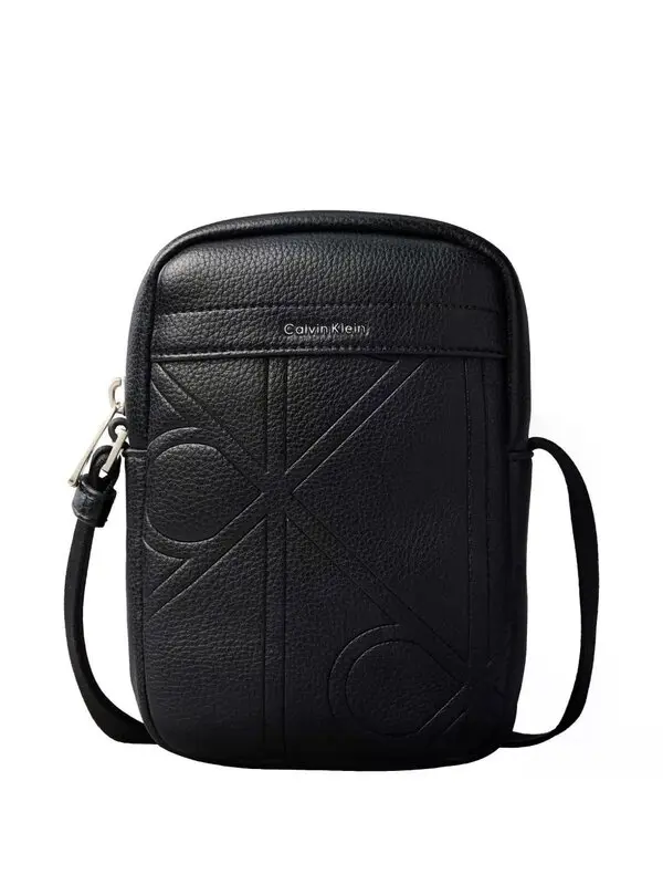 Calvin Klein Logo-embossed Shoulder Bag - Black