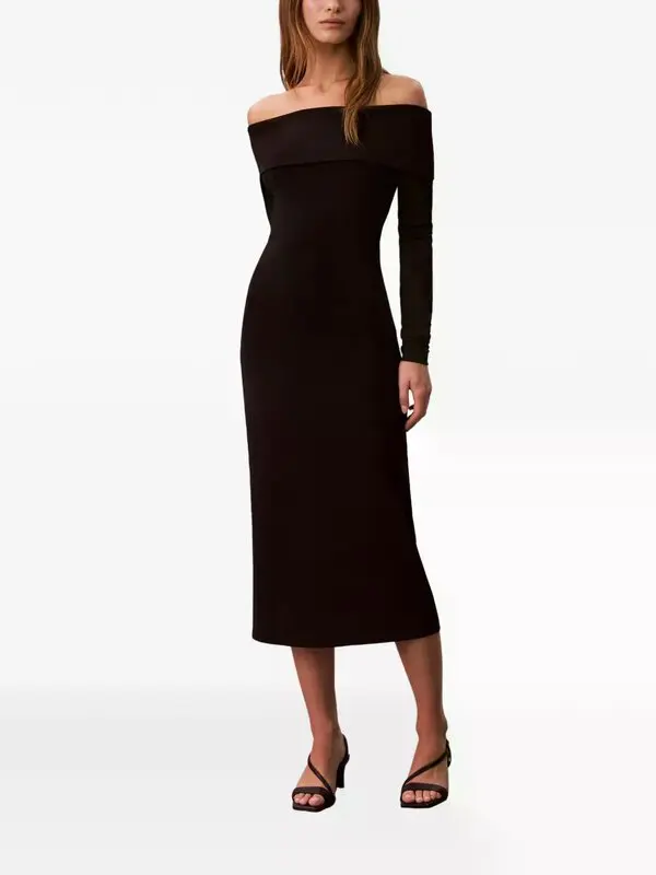 Calvin Klein Off-shoulder Midi Dress