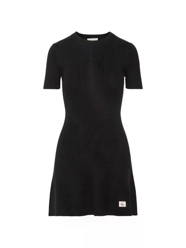 Calvin Klein Crepe Mini Dress - Black