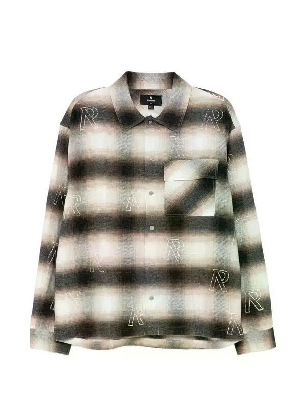 REPRESENT Initial-embroidered Plaid Shirt