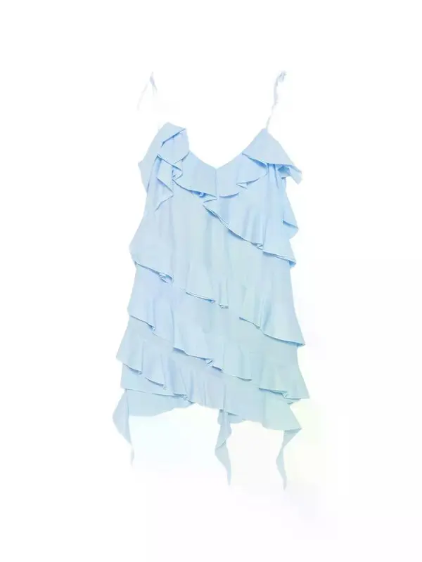 LES FILLES D'EVA Ruffled Mini Dress - Blue