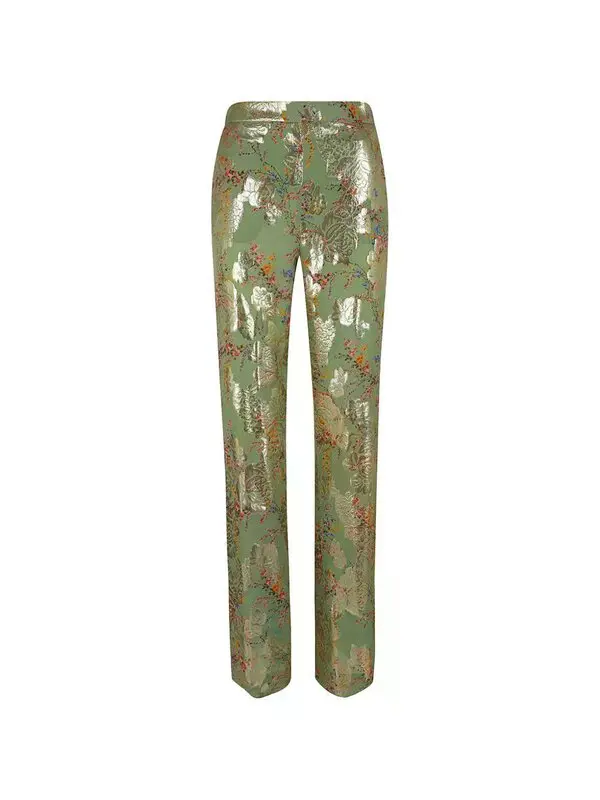 Valentino Garavani Floral-pattern Trousers - Green