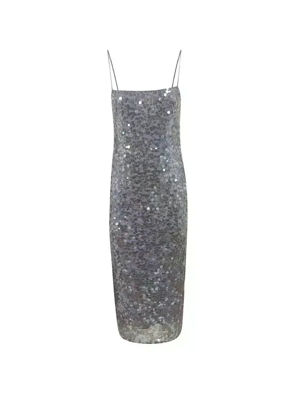 Ralph Lauren Sequin-embellished Spaghetti-strap Dress - Blue