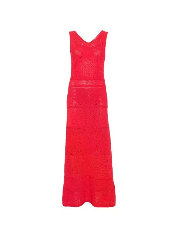 BLUGIRL Crochet-knit V-neck Maxi Dress