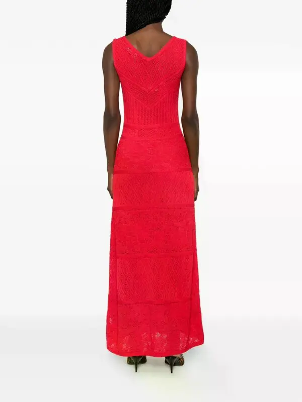 BLUGIRL Crochet-knit V-neck Maxi Dress