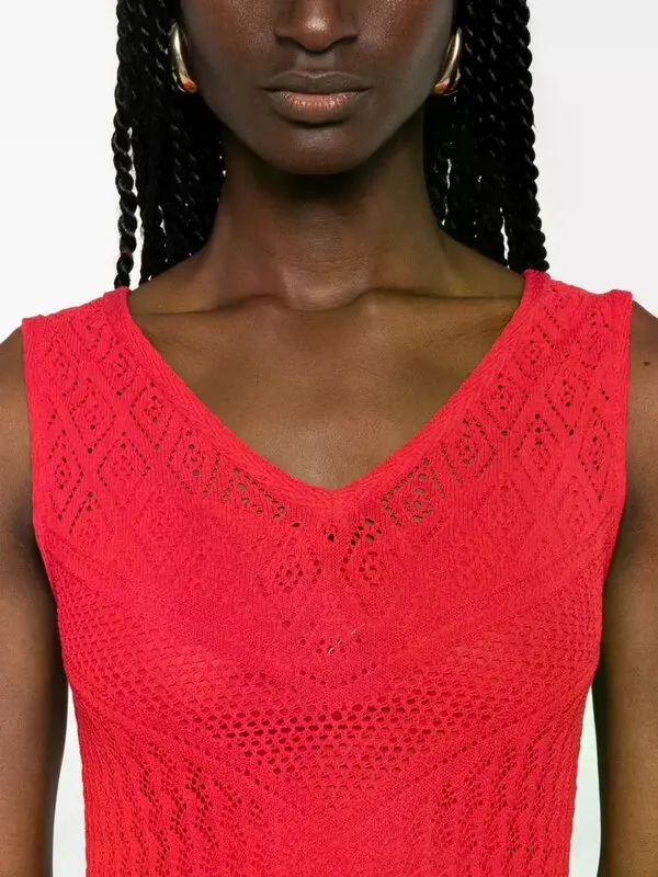 BLUGIRL Crochet-knit V-neck Maxi Dress
