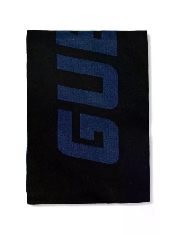 Guess Logo-intarsia Knitted Scarf