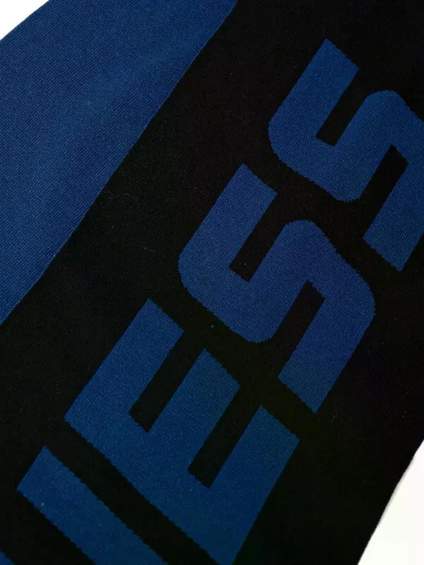 Guess Logo-intarsia Knitted Scarf