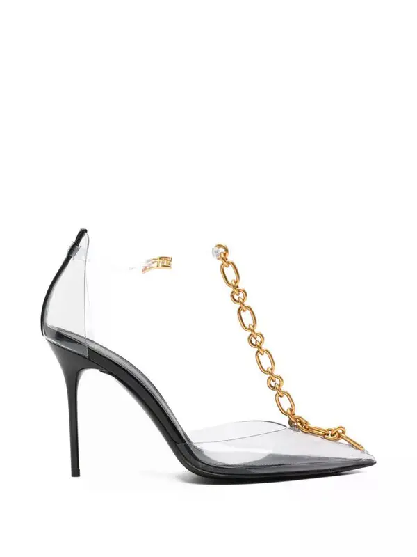 Balmain Chain-link Transparent Pumps - White