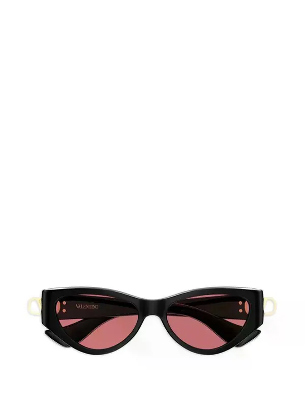 Valentino Garavani V-logo Cat-eye Sunglasses - Black