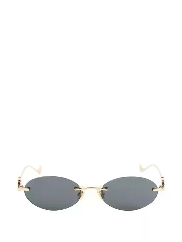 Valentino Garavani Oval-frame Sunglasses - Gold