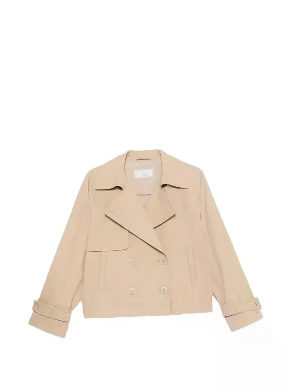 Peserico Double-breasted Cropped Jacket - Neutrals