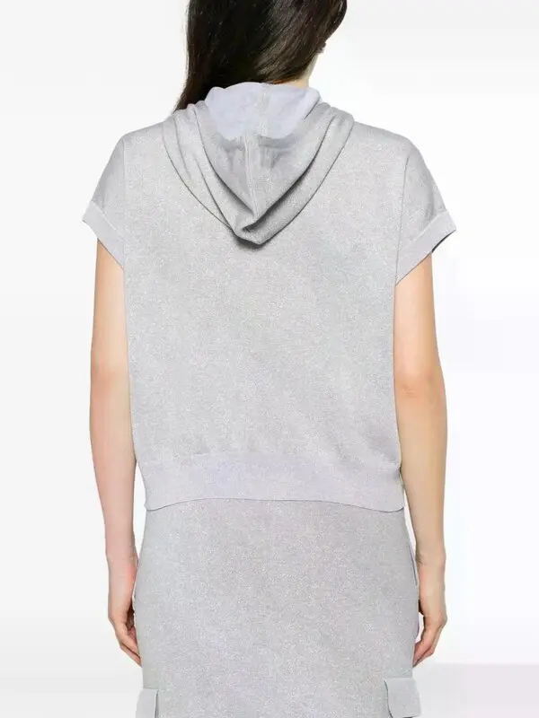 Peserico Cap-sleeve Zip-up Cardigan