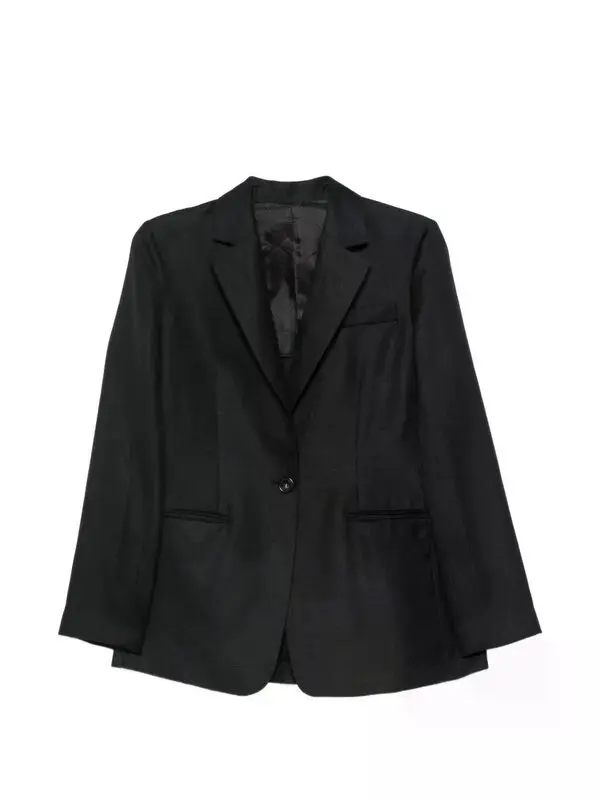 PT TORINO Lidia Single-breasted Wool Blazer - Black