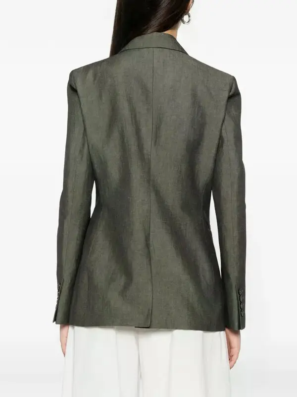 PT TORINO Double-breasted Peak-lapels Blazer - Green