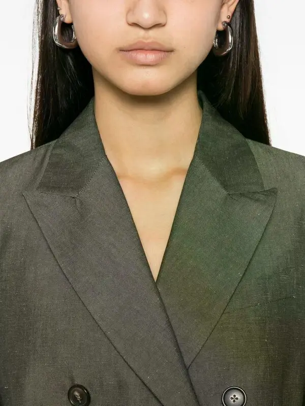 PT TORINO Double-breasted Peak-lapels Blazer - Green