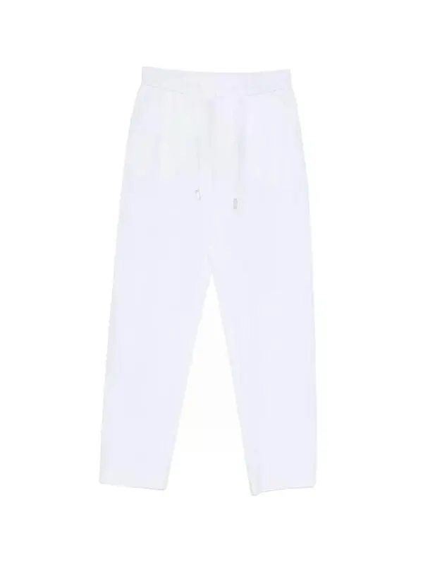 PT TORINO Drawstring Elasticated-waist Trousers - White