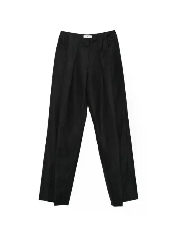 PT TORINO Pleated Wool Trousers - Black