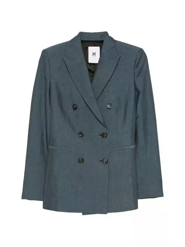 PT TORINO Double-breasted Peak-lapel Blazer
